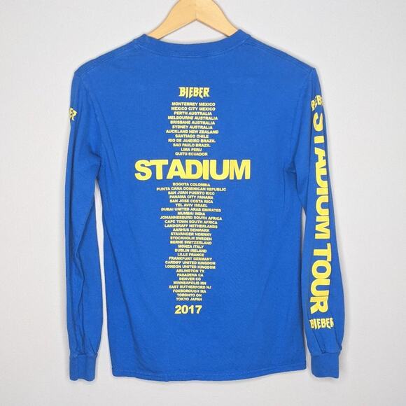 Justin Bieber | Tops | Justin Bieber 27 Stadium Tour Long Sleeve Tee S ...